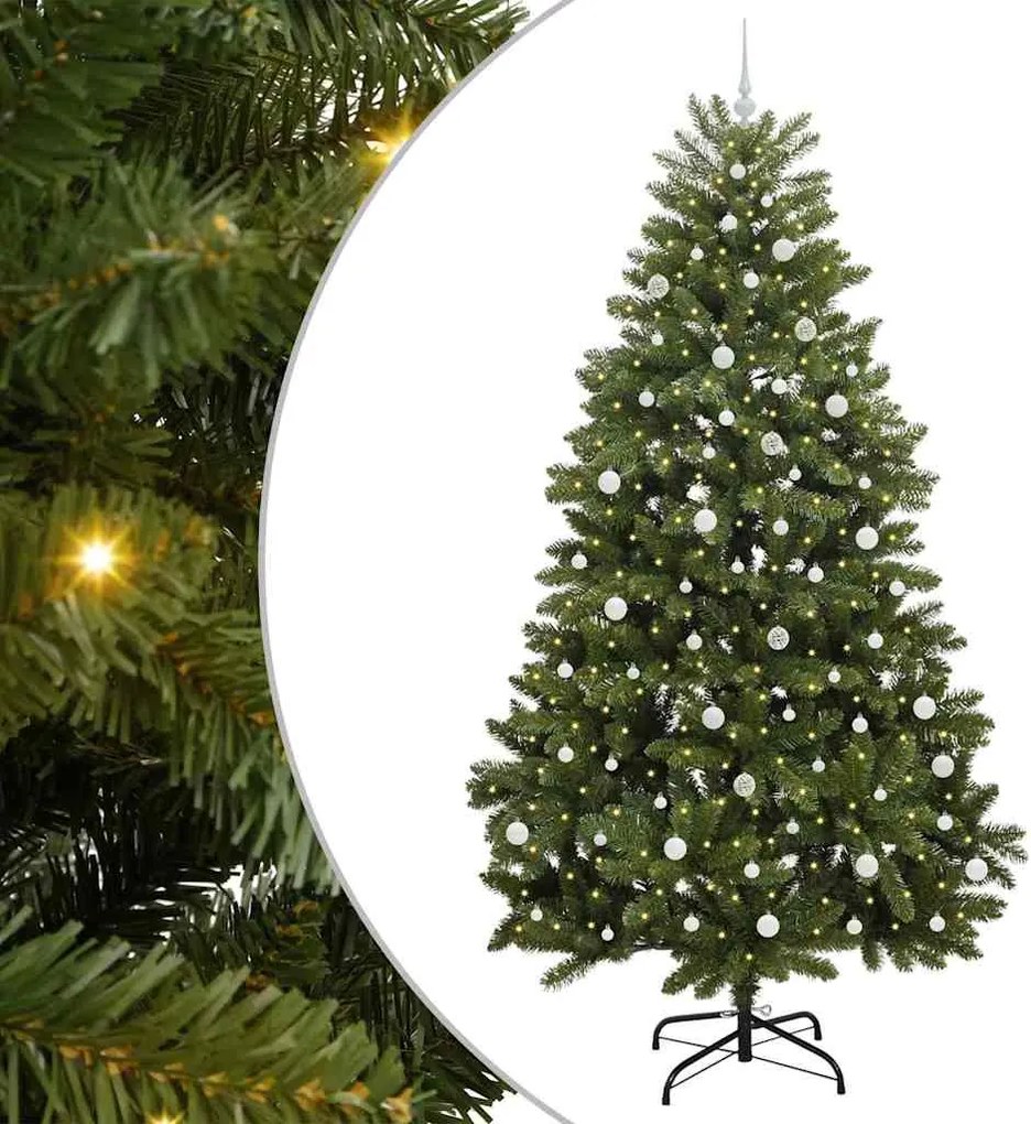 Umělý vánoční stromeček 240 cm 300 LED Teplá bílá PVC a ocel 3395706