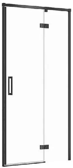 Cersanit Larga - Sprchové dveře 100x195 cm, pravé, černá/čiré sklo S932-125