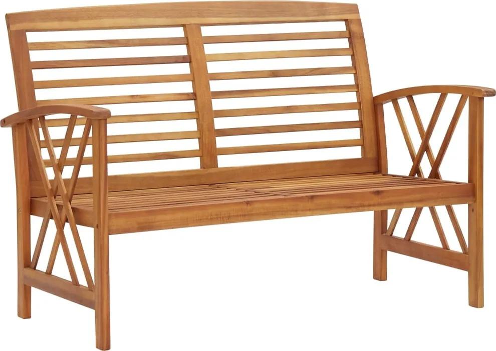 vidaXL Zahradní lavice s poduškami 119 cm masivní akáciové dřevo [310271] Barva: Krémová a antracitová