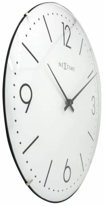 Designové nástěnné hodiny 3157wi Nextime Basic Dome 35cm