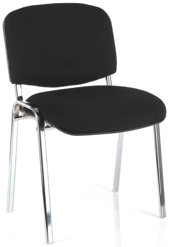 Konferenční židle Viva N, chromované nohy, černá