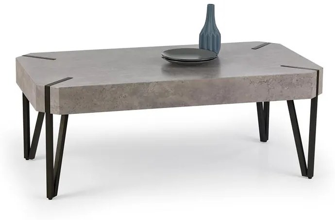 HALMAR EMILY konferenční stolek beton/černá