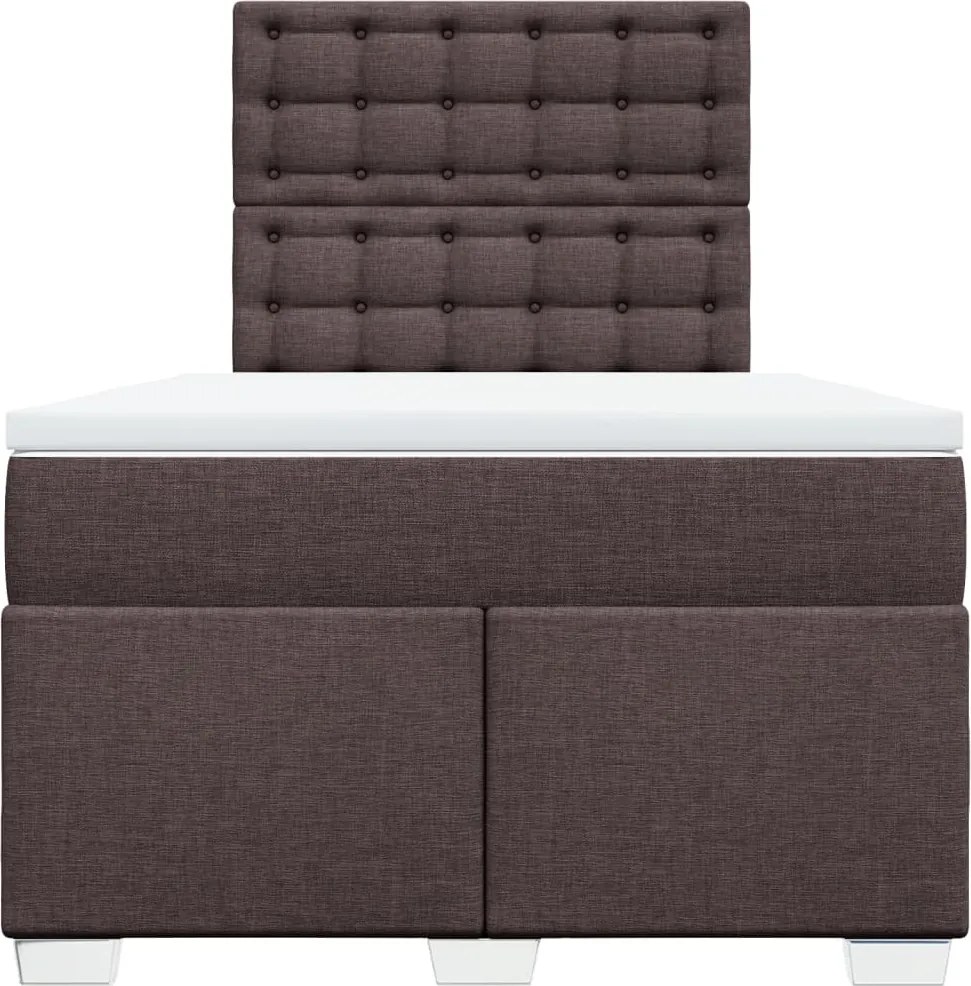 Box spring postel s matrací tmavě hnědá 120x190 cm textil 3292744