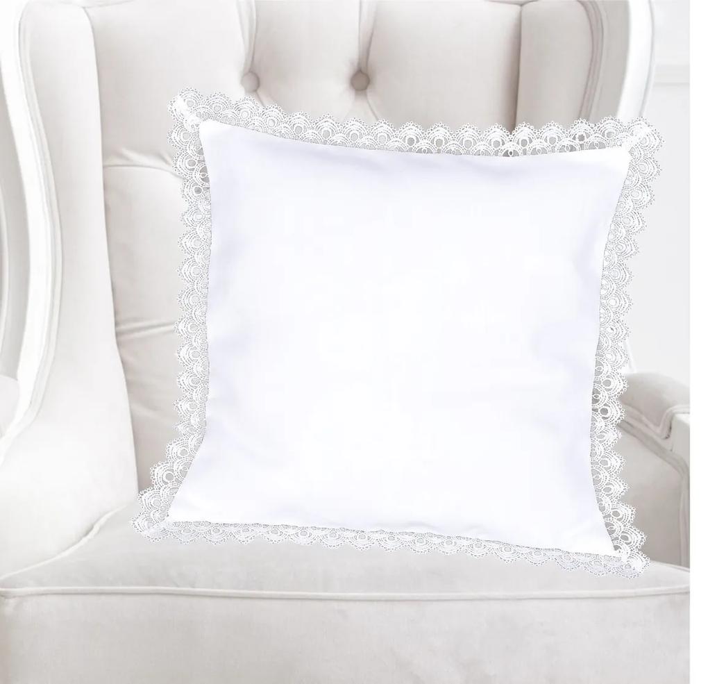 Návlek na polštář, Bílá elegance, bílý, 40 x 40 cm