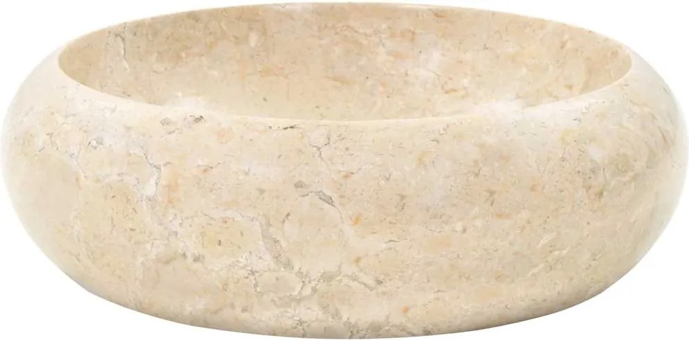 Umyvadlo 40 x 12 cm mramor krémové 142767