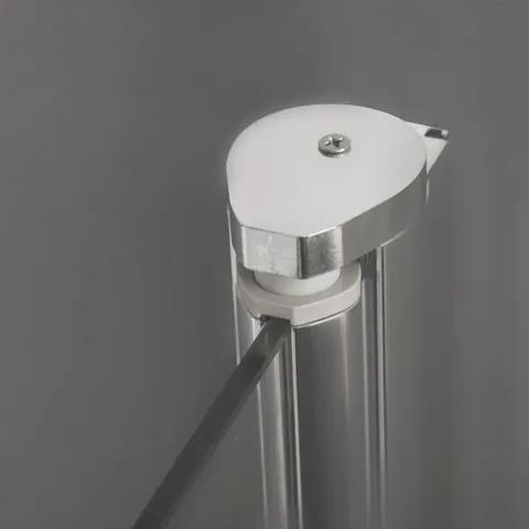 Roltechnik Outlet Bezbariérový sprchový kout DCO1+DCO1 - 2x otevírací dveře Varianta: šířka levé části: 80 cm, šířka pravé části: 90 cm - (DCO1-L80-P90), Barva profilů a typ výplně: profily: brillant, výplň: transparent