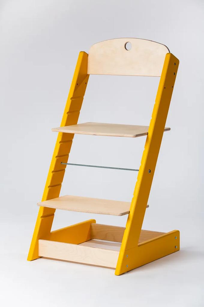 Lucas Wood Style rostoucí židle ALFA - žlutá/přírodní