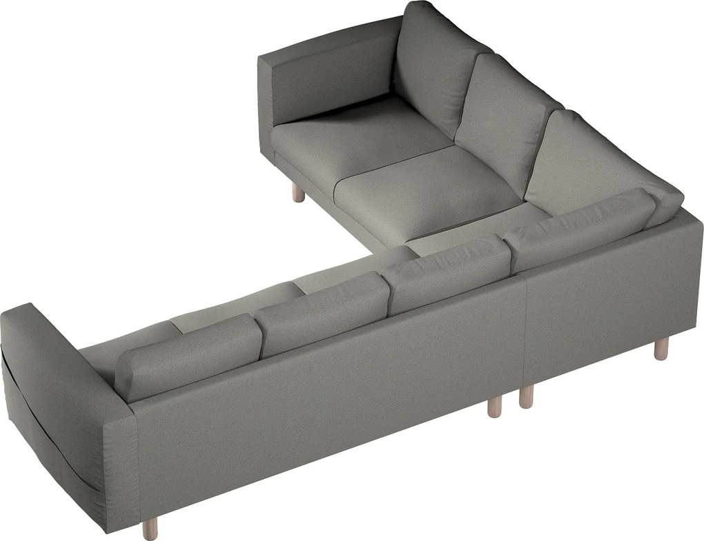 Potah na pohovku IKEA Norsborg rohová 5-místná barva šedá látka pletený vzor