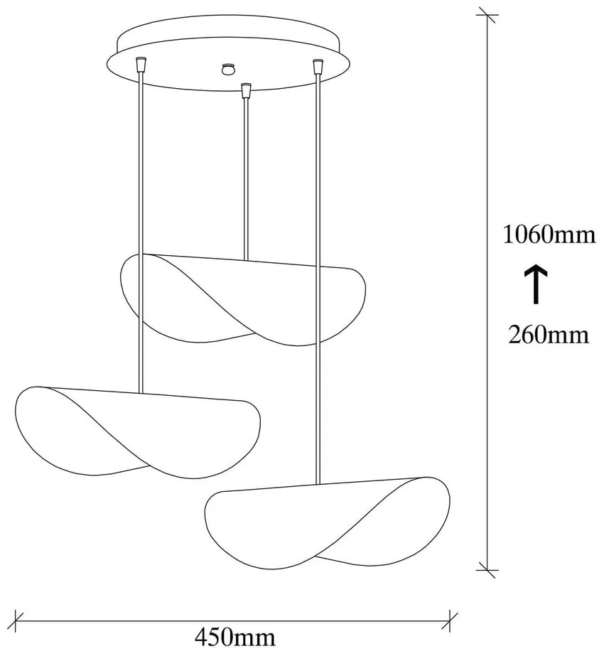 Závěsné svítidlo v černé a zlaté barvě s kovovým stínidlem ø 45 cm Sivani – Opviq lights