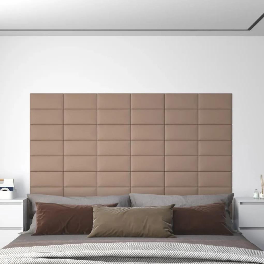 vidaXL Nástěnné panely 12 ks 30 x 15 cm umělá kůže 0,54 m² [343777] Barva: Šedá