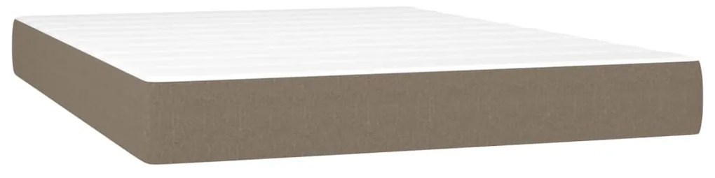 Box spring postel s matrací taupe 140x200 cm textil,  3144081