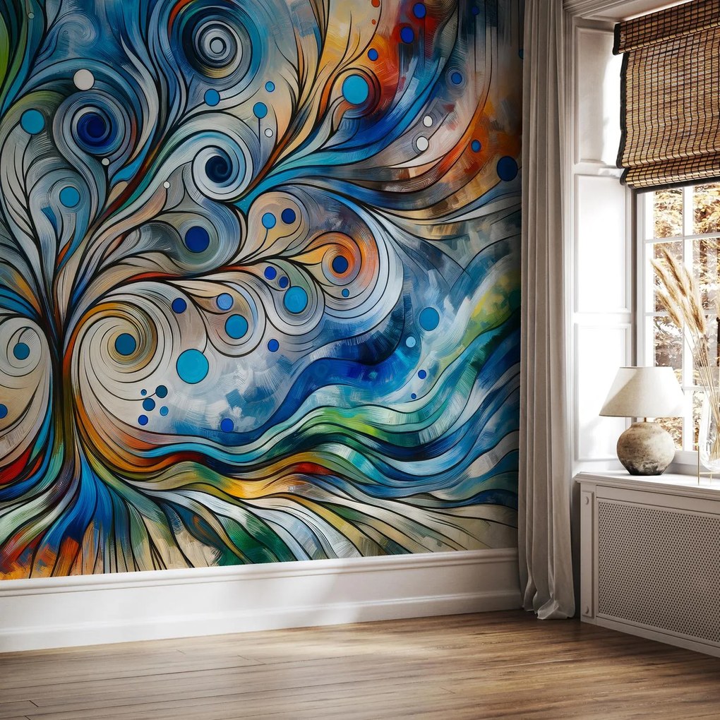 Fototapeta - Barevný energický strom (245x170 cm)