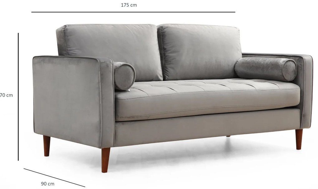 Hanah Home Dvoumístná pohovka ROME světle šedá 175 cm 560ARE1517