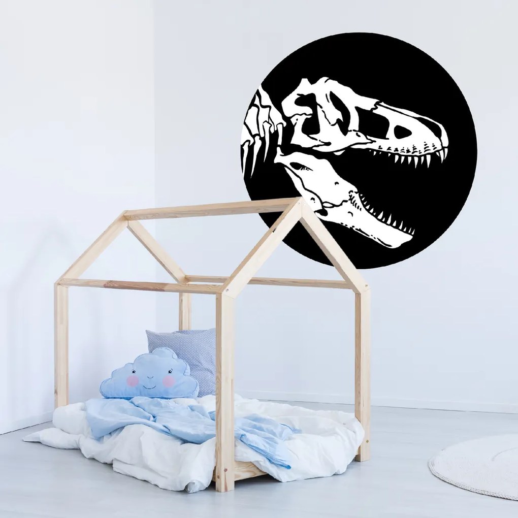 PIPPER. Kruhová samolepka na zeď "T-Rex kostra" Velikost: 60cm