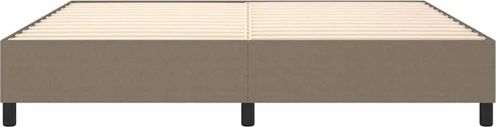 Rám postele s boxspringem taupe 200 x 200 cm textil 3120890