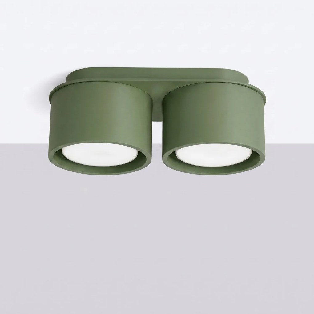Sollux Lighting Stropní svítidlo MODO 2 olivově zelené GX53