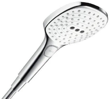 Hansgrohe Raindance Select E - Sprchová hlavice 120, 3 proudy, EcoSmart 9 l/min, bílá/chrom 26521400