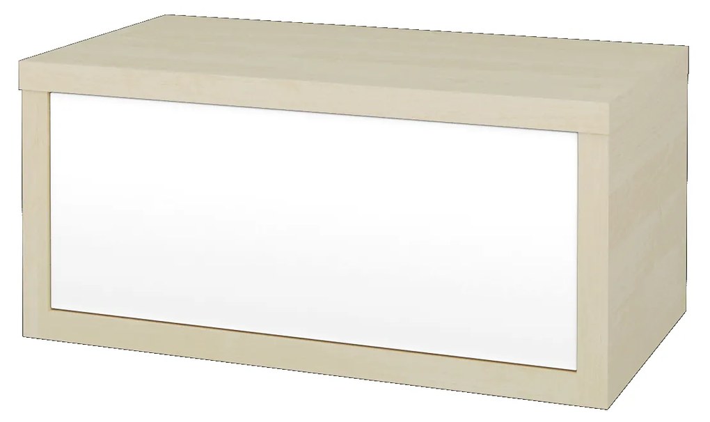 Dřevojas Koupelnová skříň STORM SZZ 80 Varianta: M01 Bílá mat / L01 Bílá vysoký lesk