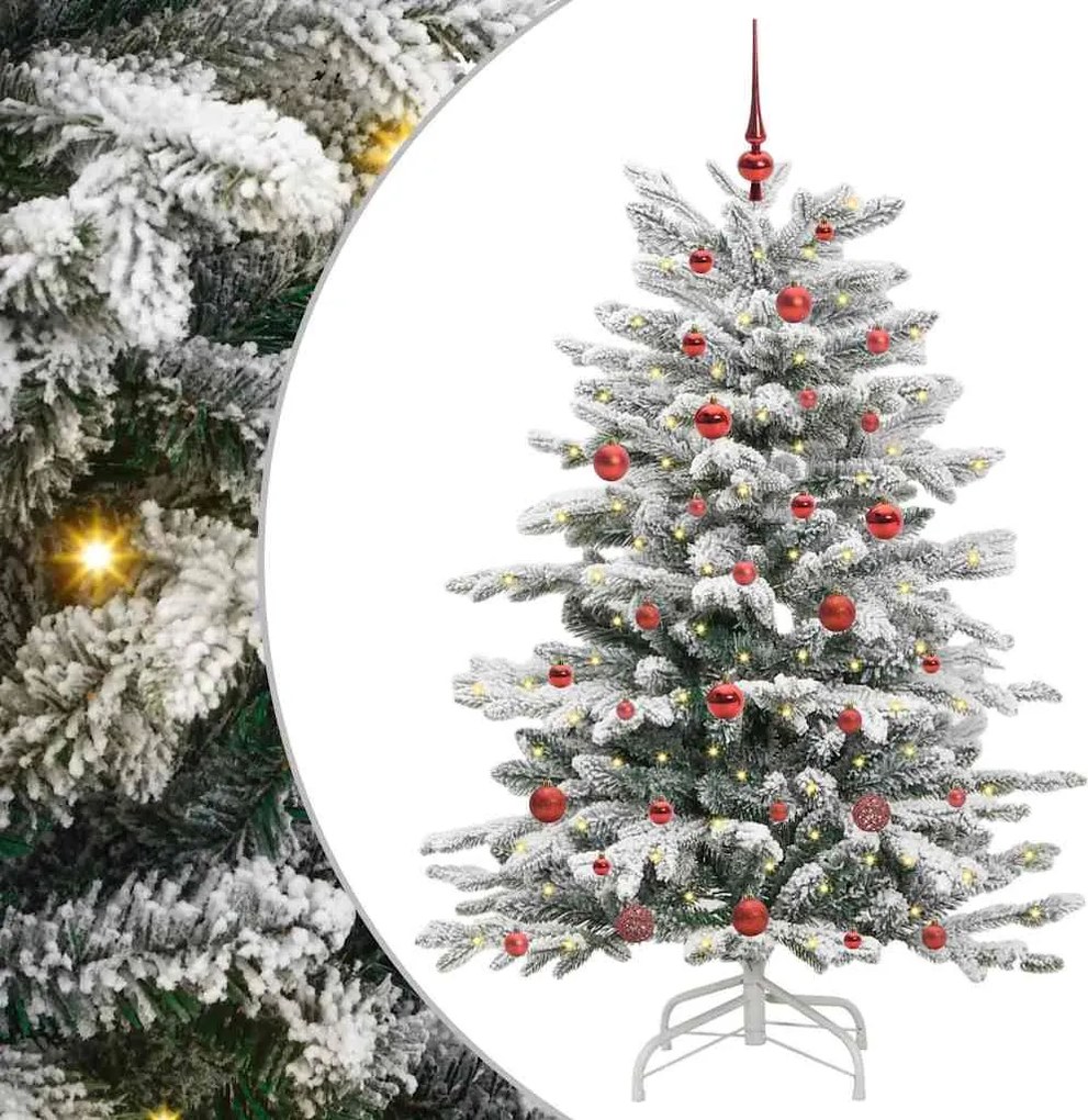 Umělý Skládací Vánoční Strom Bílá 150 cm PE a PVC 3395631