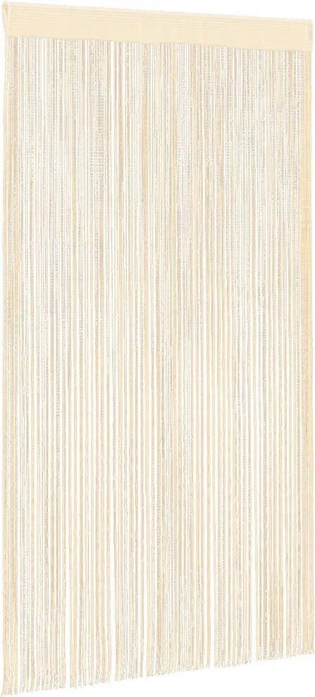 Provázkové záclony 2 ks 140 x 250 cm krémové 132403