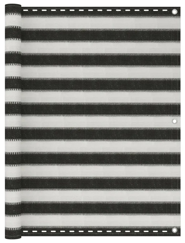 Balkónová zástěna HDPE 120 x 600 cm antracitovo-bílá 310859