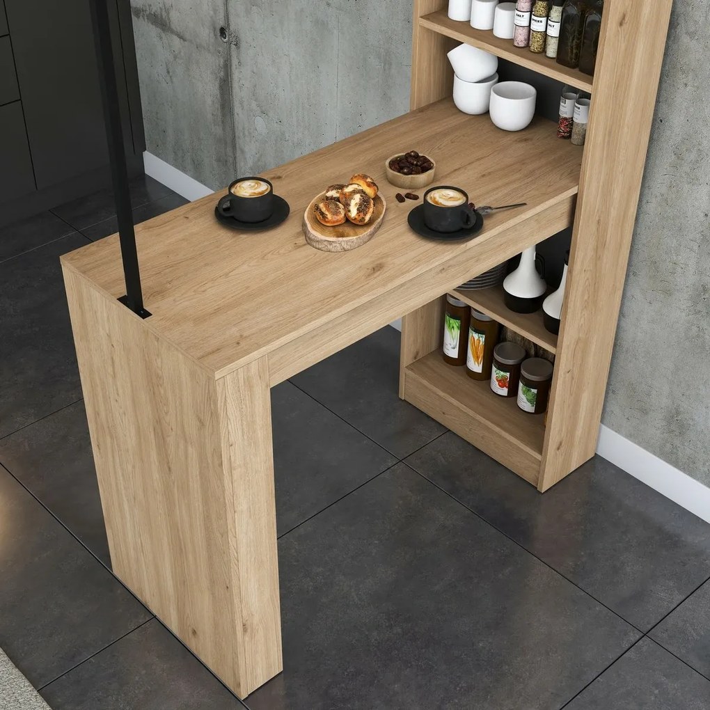 Barový stůl stůl Jany Walnut and Black