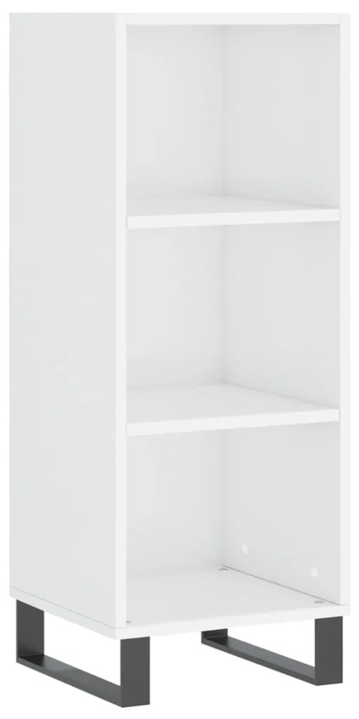 Skříň highboard bílá s vysokým leskem 34,5x34x180 cm kompozit