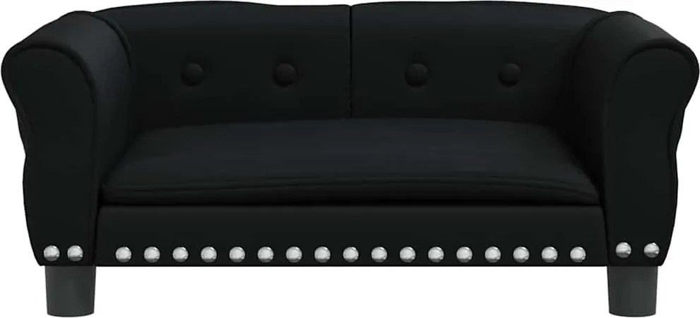 Pelíšek pro psy černý 70 x 45 x 30 cm umělá kůže 171831