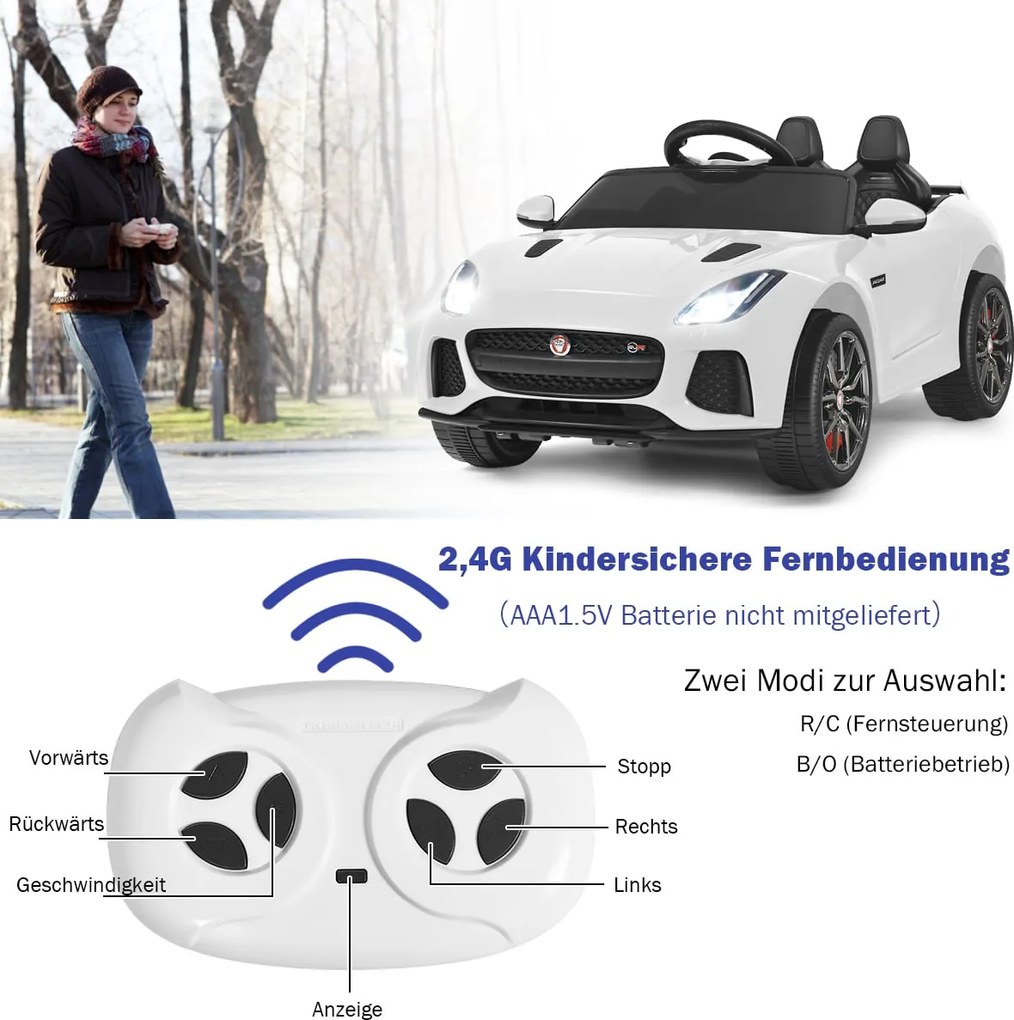 Costway Elektrické dětské auto s příběhy a hudbou, klaksonem a světlomety