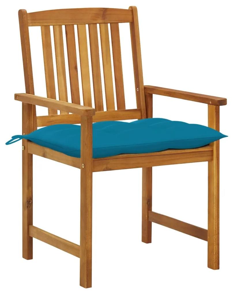 Zahradní židle s poduškami 8 ks masivní akáciové dřevo,  3078197