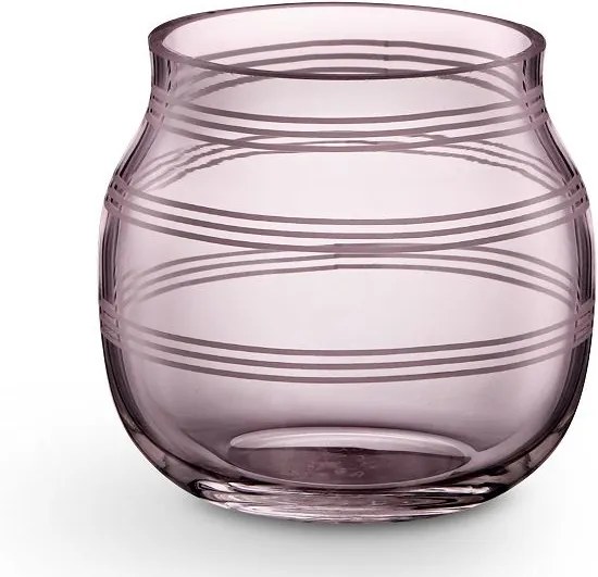 KÄHLER Skleněný svícen / váza Omaggio Plum 7,5 cm, růžová barva, fialová barva, sklo