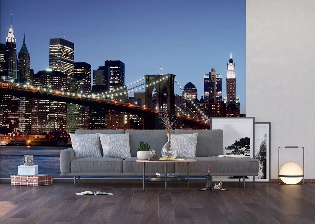 Fototapeta na míru Brooklynský Most Při Západu Slunce | Vliesová fototapeta na zed' | DFTNS2472
