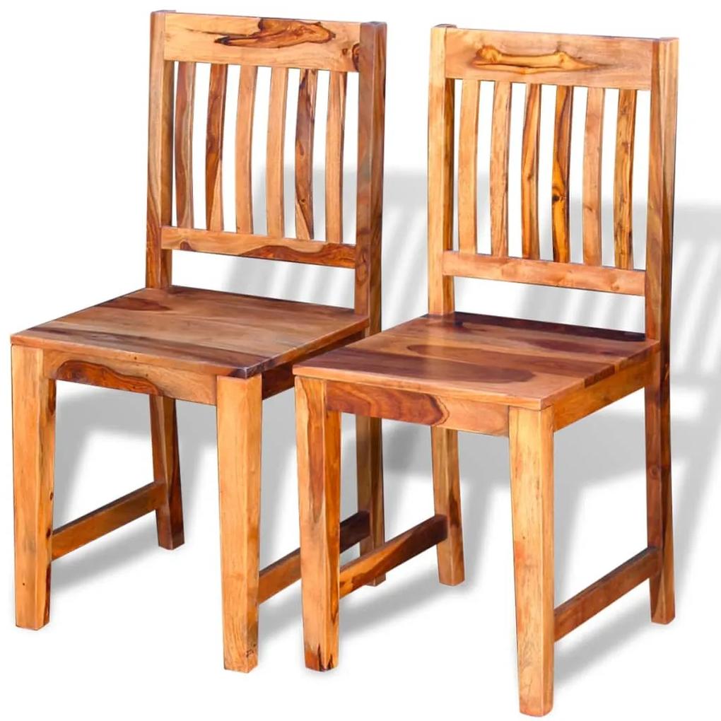 243281 vidaXL Jídelní židle 2 ks masivní sheeshamové dřevo