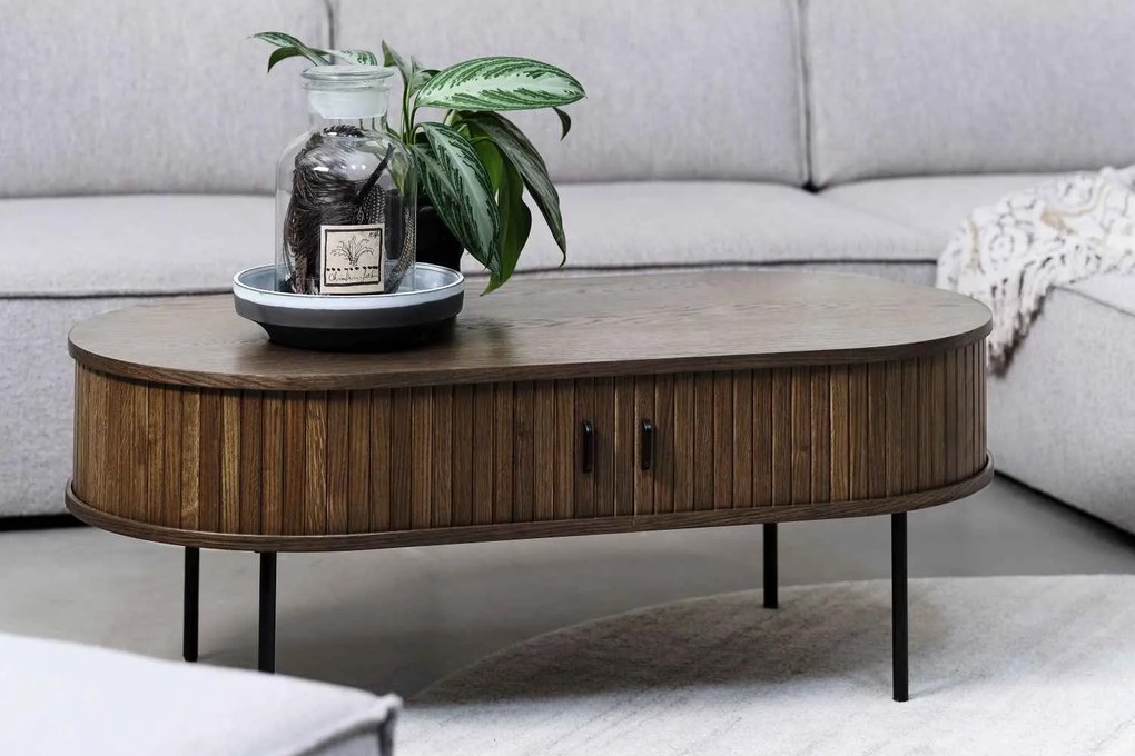 Designový konferenční stolek Vasiliy 120 cm kouřový dub