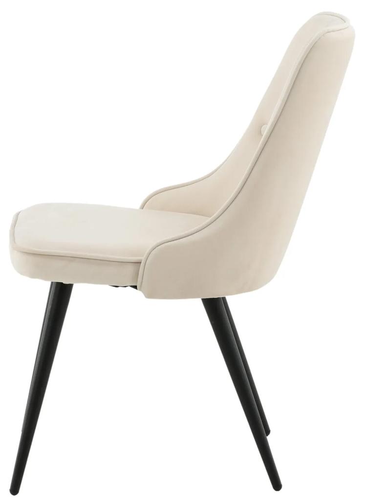 Jídelní židle Velvet, 2ks, béžová, S50xD66xV88,5
