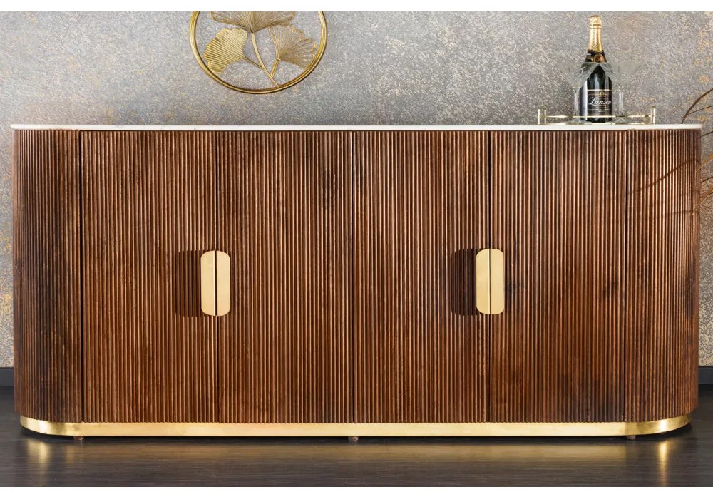 Massive home | Komoda Gatsby 180cm mramor/masiv mango