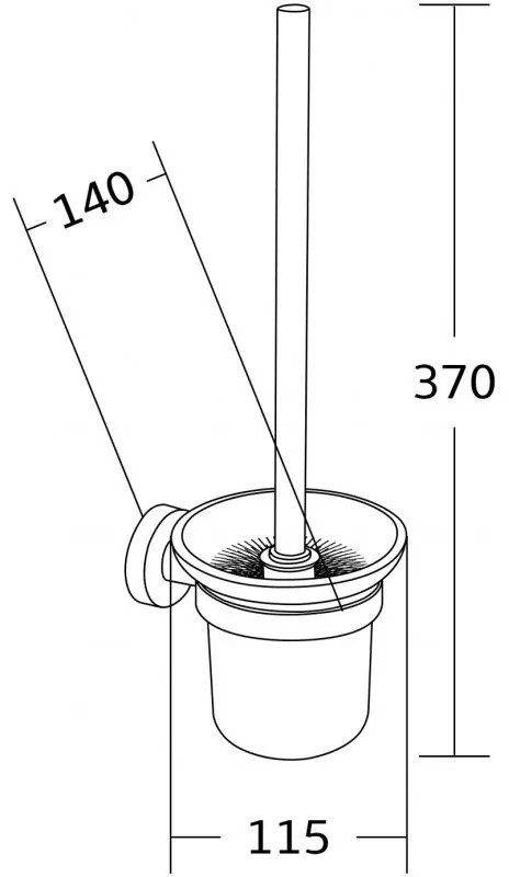 Mexen příslušenství, wc kartáč TIBER, chrom, 7050550-00