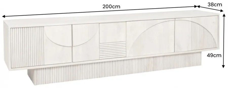 Massive home | Televizní stolek  Art Deco 200cm masiv mango