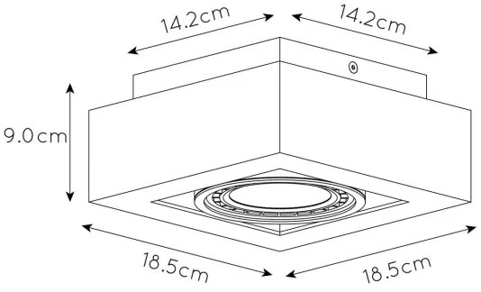 Lucide 09120/12/30 - LED Stmívatelné bodové svítidlo ZEFIX 1xGU10/12W/230V černá