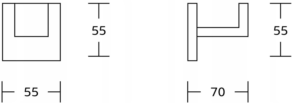 Koupelnový věšák na ručníky MAXMAX MEXEN VOX - černý matný, 707035-70
