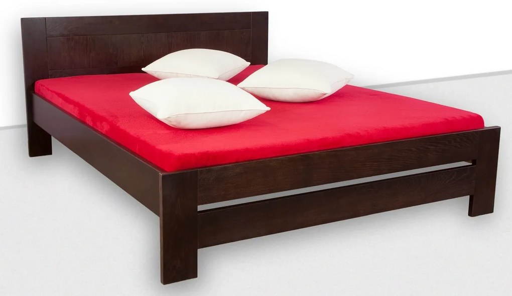 Krajča Manželská postel z masivu Verona 160x200 cm Povrchová úprava: Bezbarvý lak PUR, Druh dřeva: Smrk