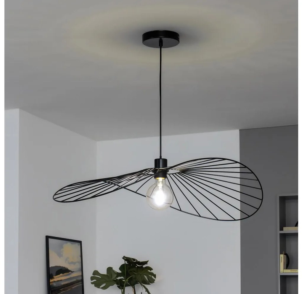 Brilagi - LED Lustr na lanku CERIA WIRE 1xE27/40W/230V 60x80 cm černá