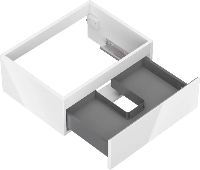 Mexen Orio, koupelnová skříňka 60 cm, 1 zásuvka, bílá lesklá, 91A10-06023-1-BF00
