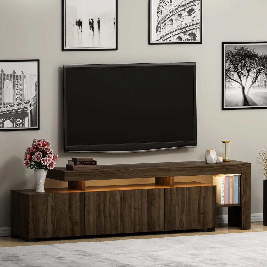 Hanah Home TV stolek Beliz - Walnut, Ořech