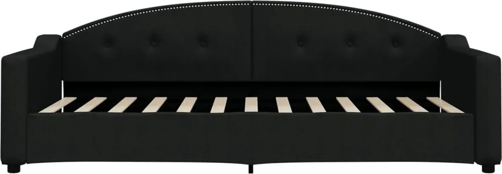 Válenda s přistýlkou černá 90 x 200 cm textil 3197532