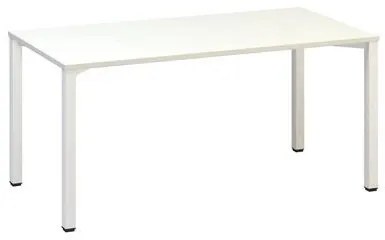 Alfa Office  Konferenční stůl Alfa 420 s bílým podnožím, 160 x 80 x 74,2 cm, rovné provedení, dezén bílá