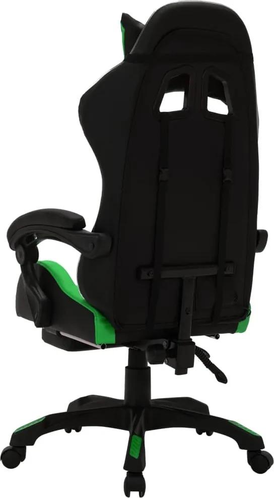 vidaXL Herní židle s RGB LED podsvícením černo- umělá kůže [288009] Barva: Šedá a černá