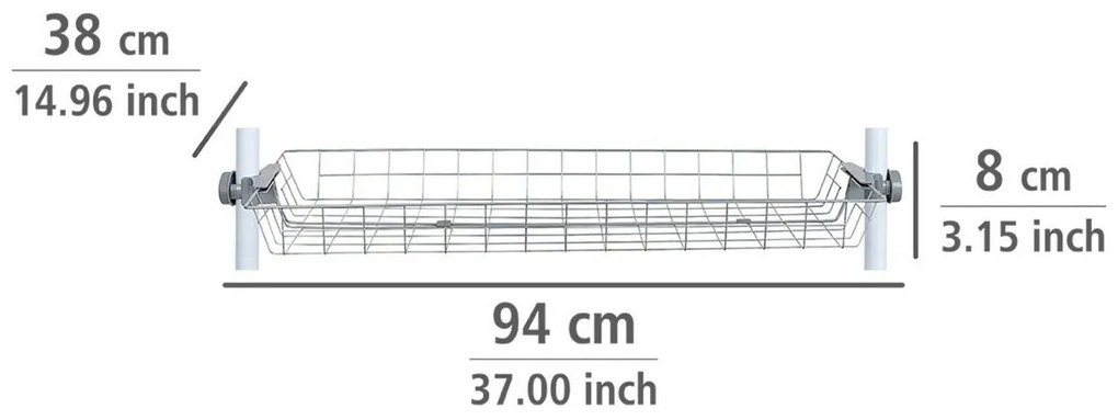 Wenko Sada 2 drátěných košů Herkules, bílá