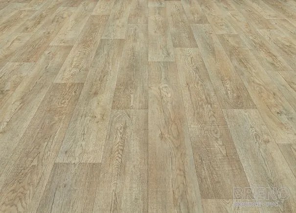 Breno PVC QUATROTEX Oslo 532 - dekor drubu, šíře 200 cm
