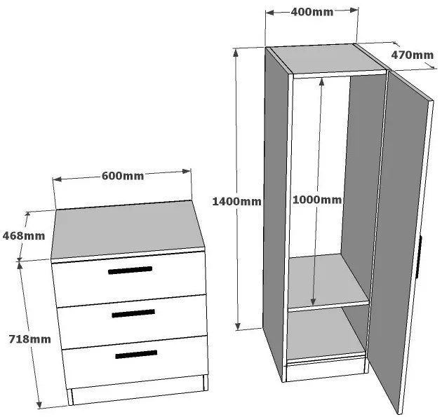 Komoda se zrcadlem Coco White